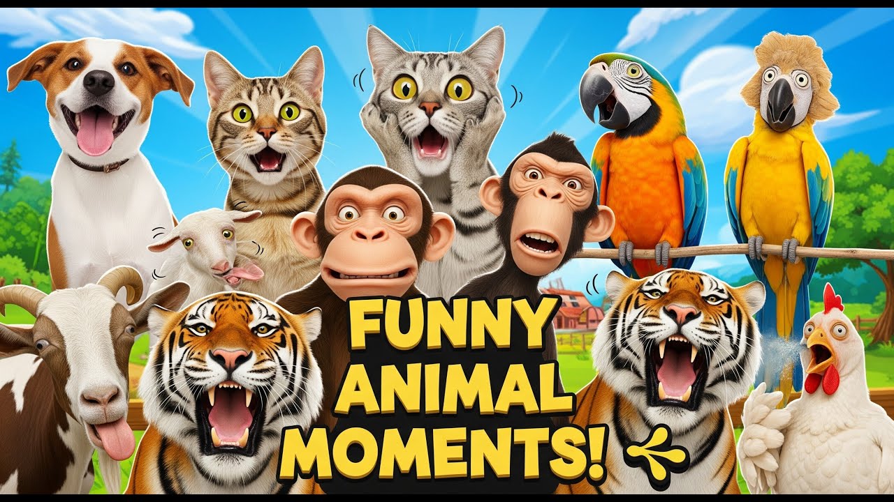 20 Funny Animal Moments with Real Sounds Hilarious Wildlife Reactions ...