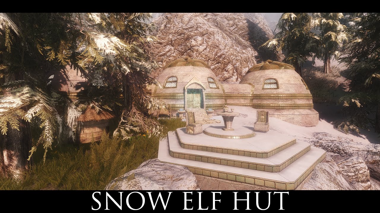 TES V - Skyrim Mods: Snow Elf Hut - YouTube