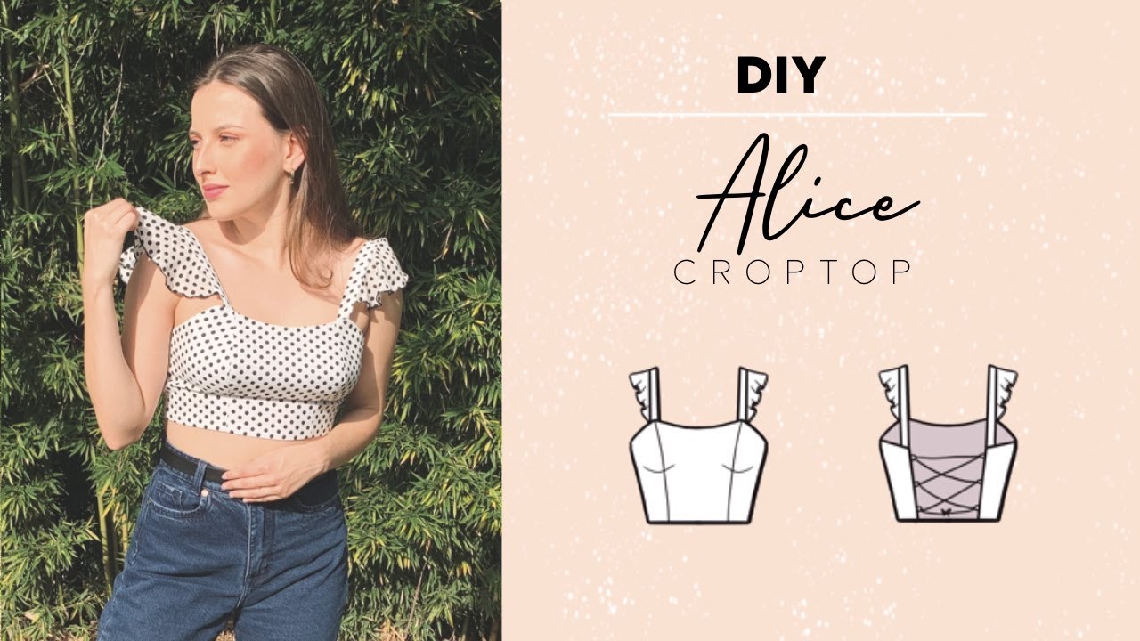 DIY TRENDY CROP TOP PATTERN + SEWING TUTORIAL. Crop Top Patrón y ...