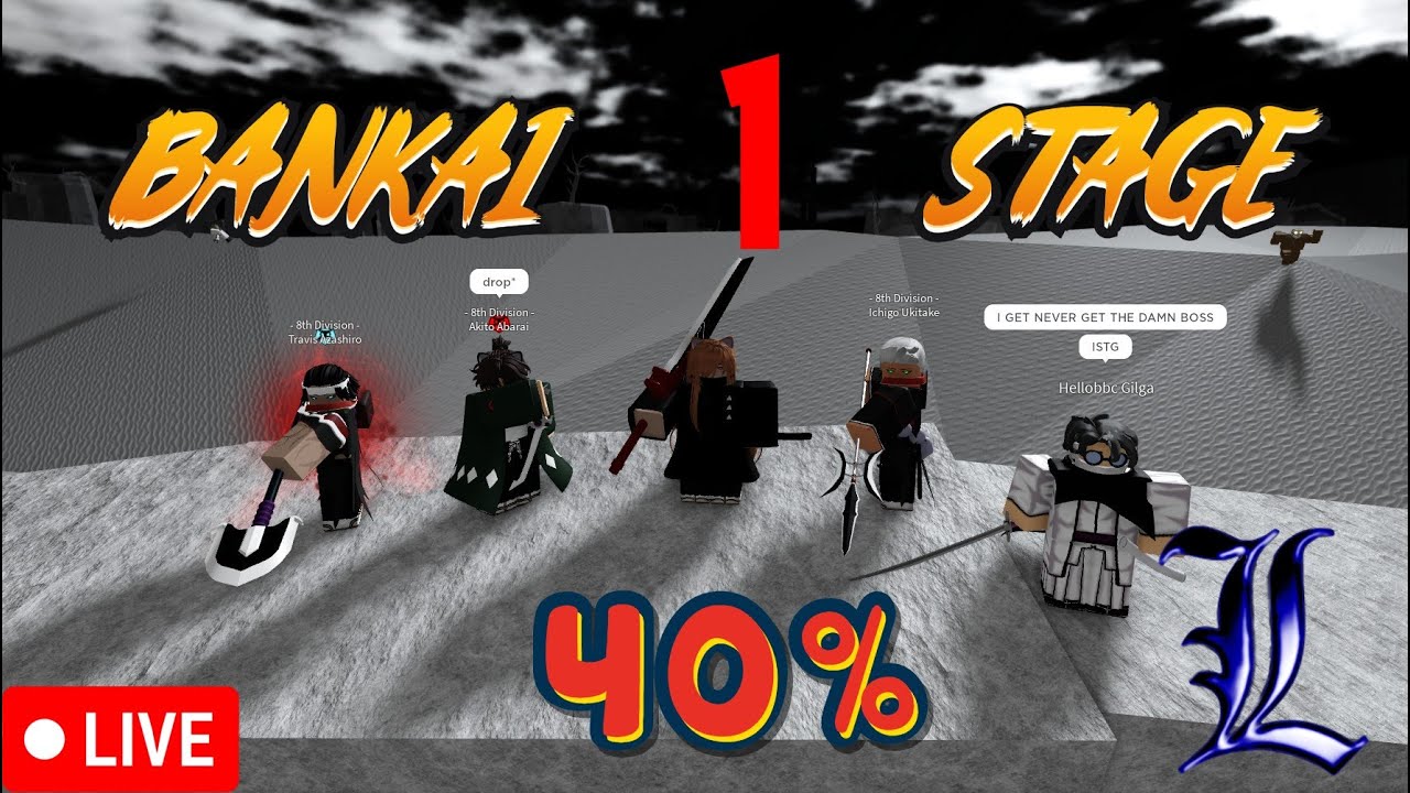 🔴 ROBLOX | TYPE SOUL BANKAI STAGE 1 | 40% | - YouTube