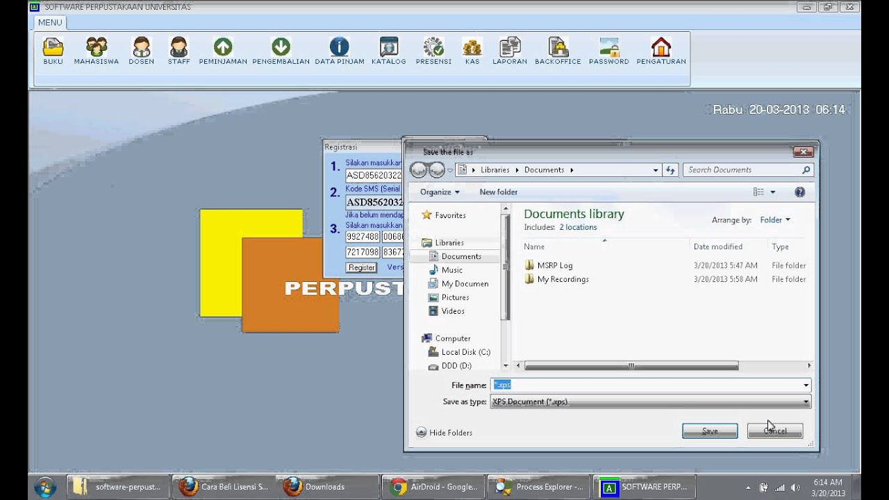 software perpustakaan universitas - YouTube