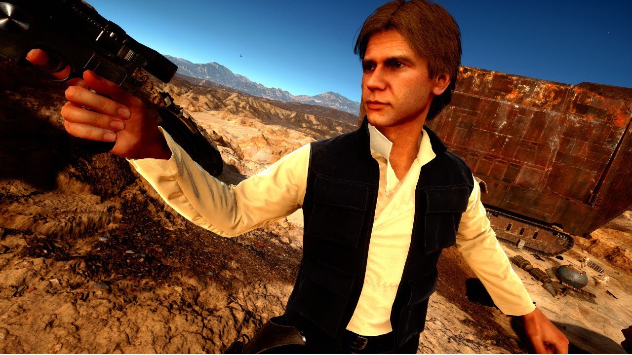Star Wars Battlefront: Han Solo A New Hope Skin Mod - YouTube