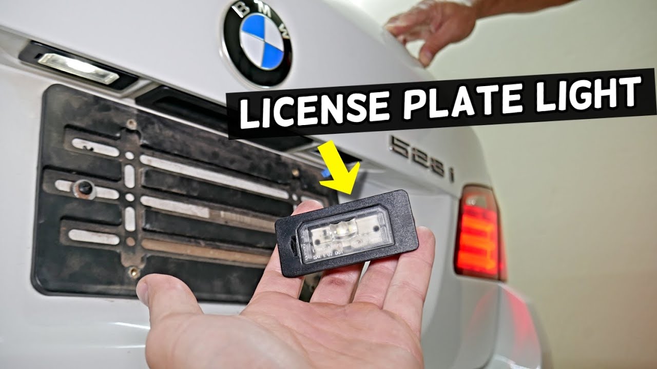 BMW LICENSE PLATE LIGHT REPLACEMENT REMOVAL BMW X1 X2 X3 X4 X5 X6 F10