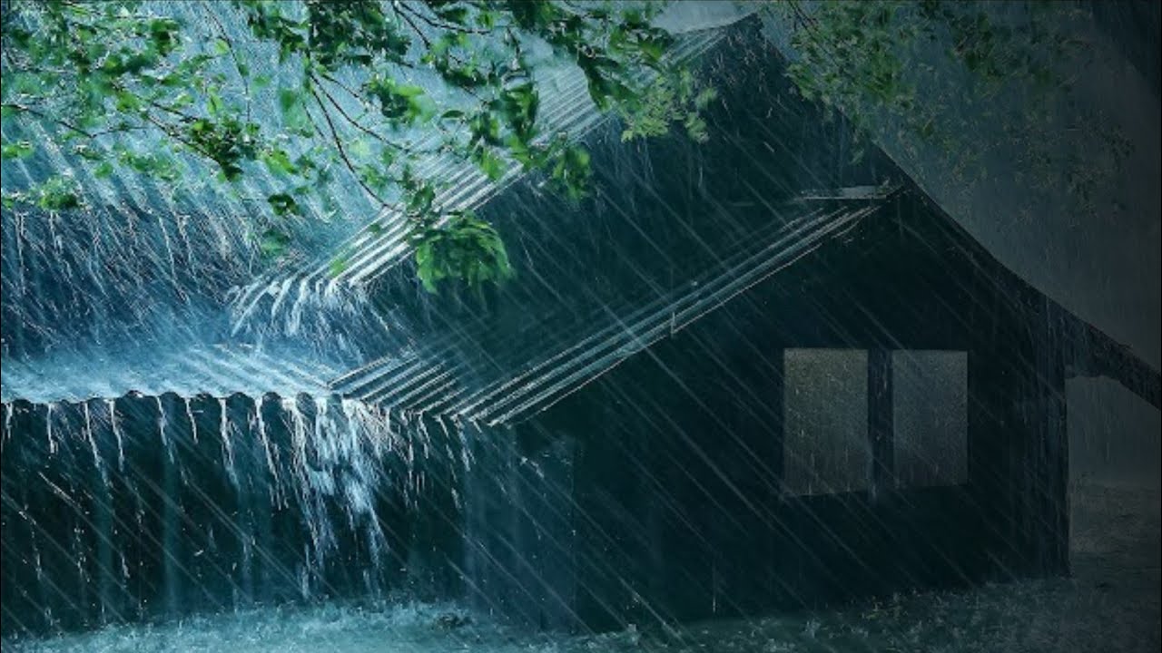Sleep Immediately in 5 Minutes with Heavy Pouring Rain & Powerful ...