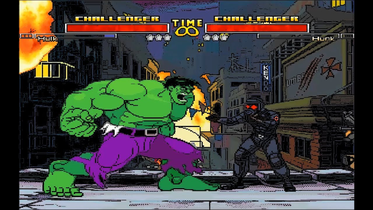 Mugen : Hulk (Marvel) Vs Hunk (Resident Evil) - YouTube