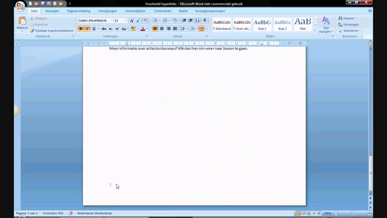 Koptekst, voettekst, paginanummer (Word 2007) - YouTube