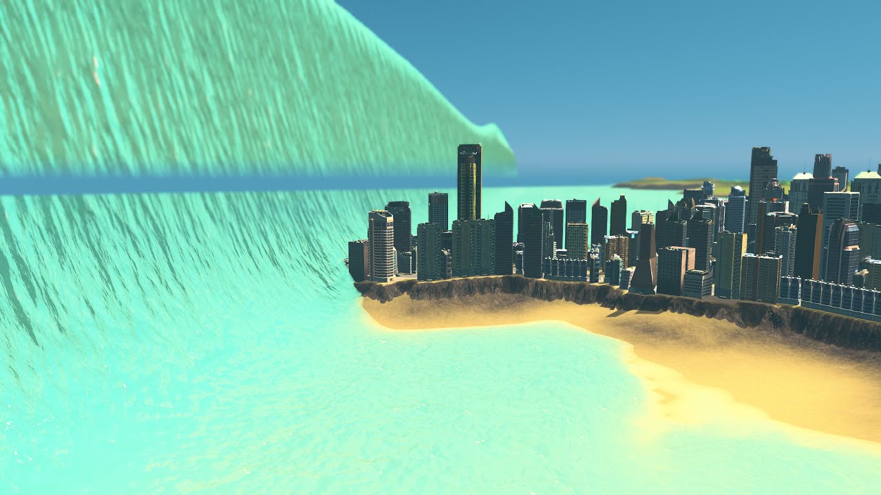 Huge Tropical Tsunami Destruction! | Cities Skylines Tsunami #181 - YouTube