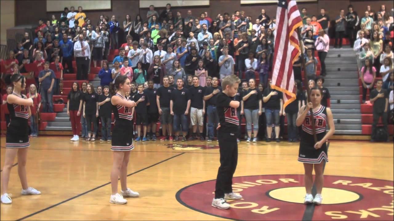 National Anthem, March 2015, Roy Junior High School - YouTube
