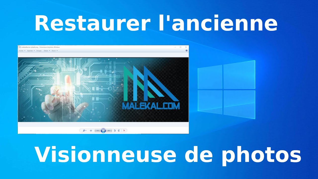 Restaurer l'ancienne visionneuse de photos dans Windows10 - YouTube