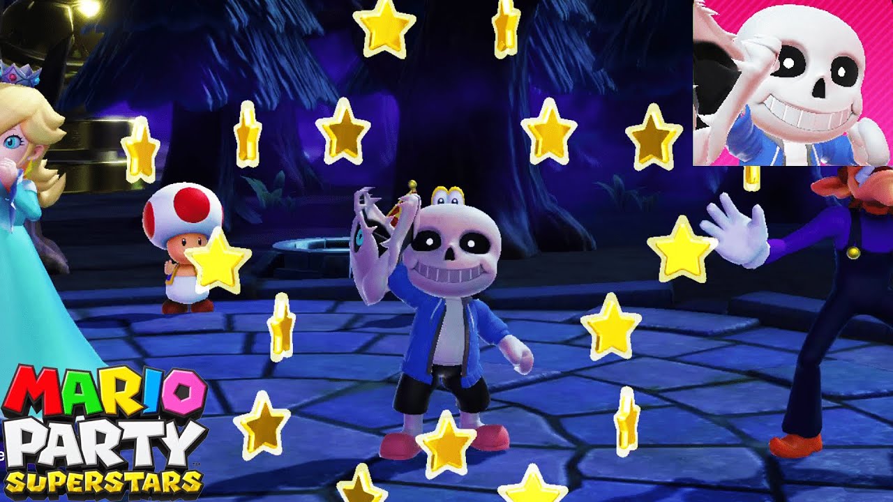 New Playable Sans (Undertale) in Mario Party Superstars - YouTube