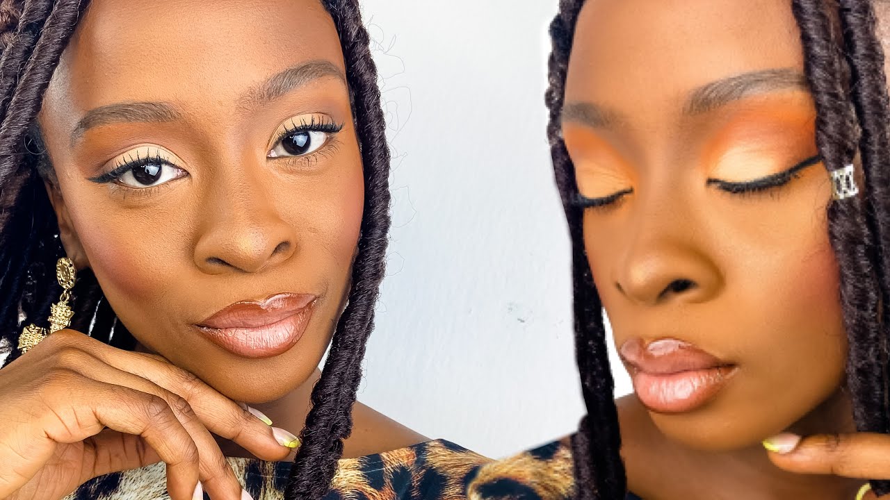 Easy Soft Glam Makeup Tutorial For Beginners Dark Skin Youtube
