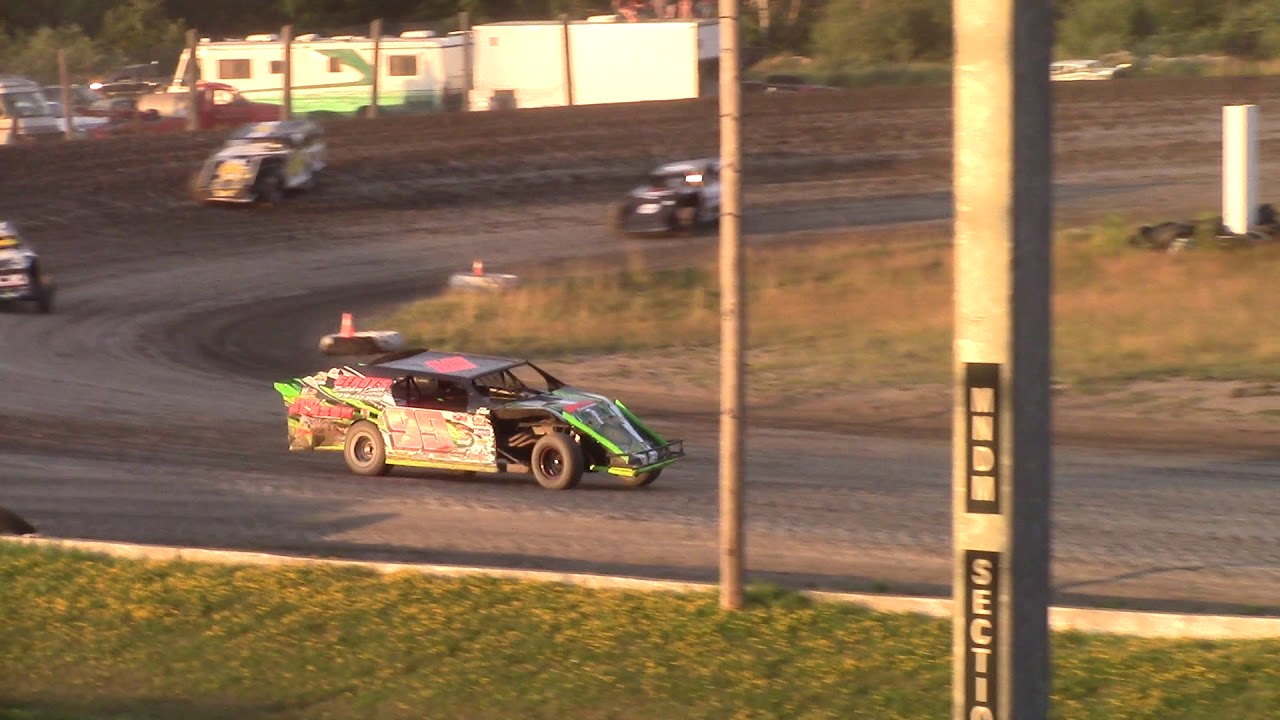 WISSOTA Modifieds Heat #1 Emo Speedway August 12, 2017 - YouTube