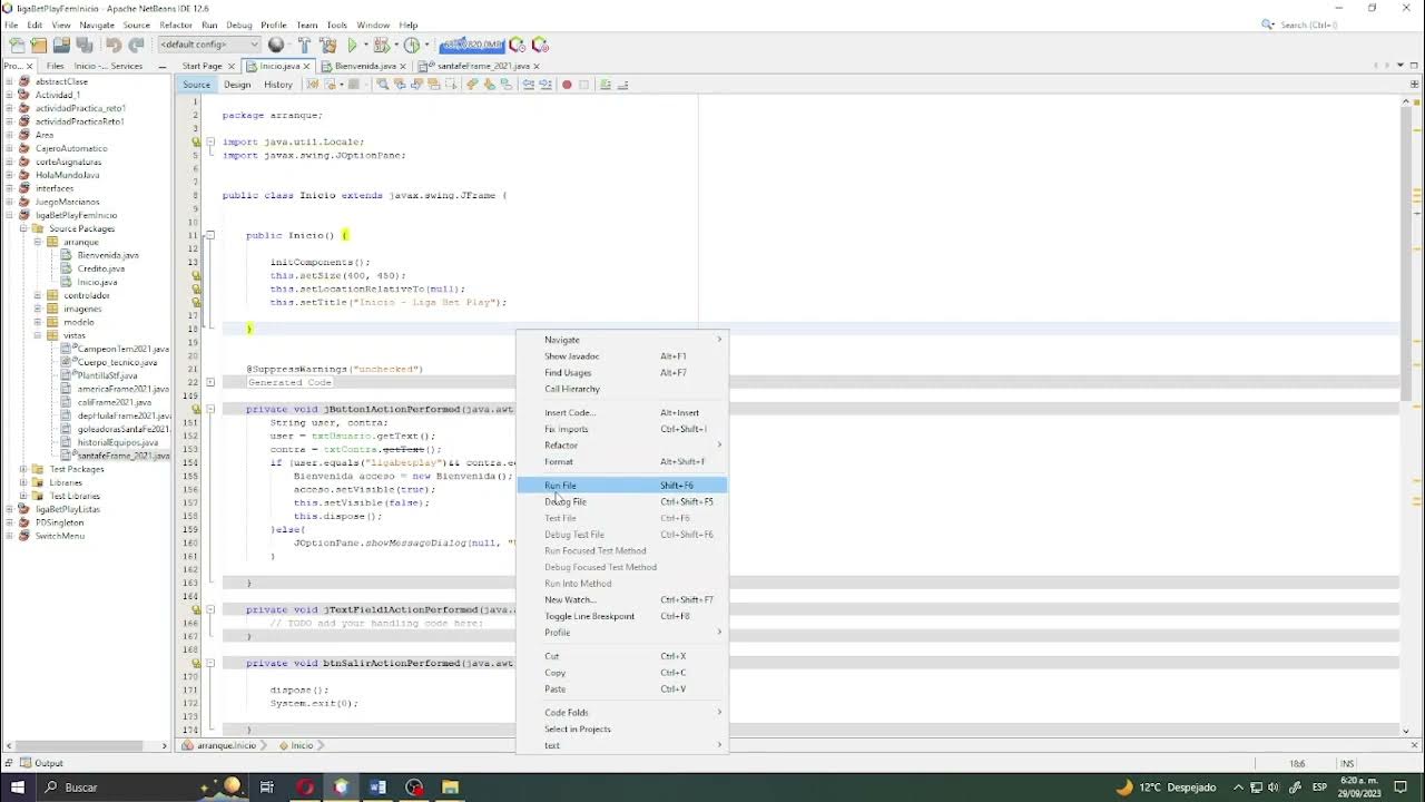 Liga Bet Play - Java - NetBeans - YouTube
