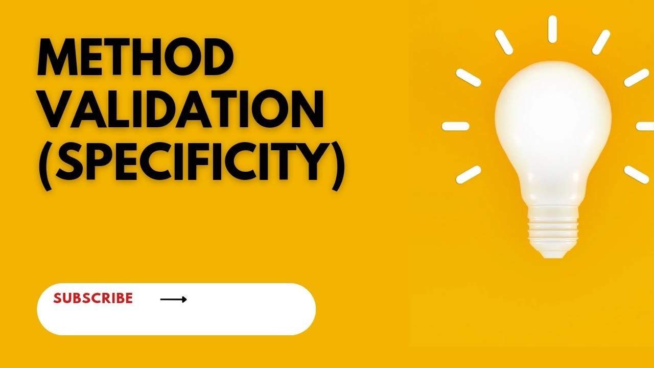 Specificity Analytical Method validation Parameter - YouTube