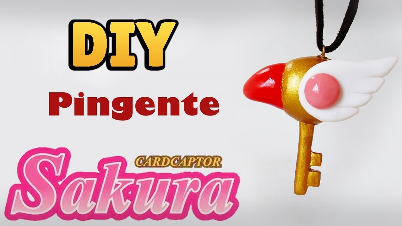 DIY: COMO FAZER PINGENTE CHAVE SAKURA CARD CAPTORS (Clow Key Pendant) # ...