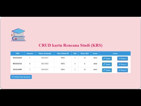 Aplikasi sederhana CRUD KRS pada Web PHP, Postman, dan Jmeter (menggunakan database mongodb ...