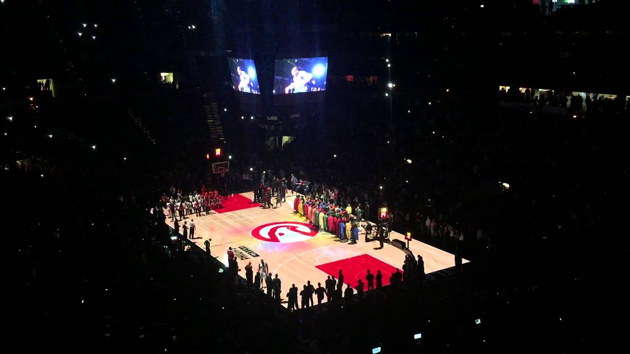 Atlanta Hawks MLK Day Introduction with Choir - YouTube