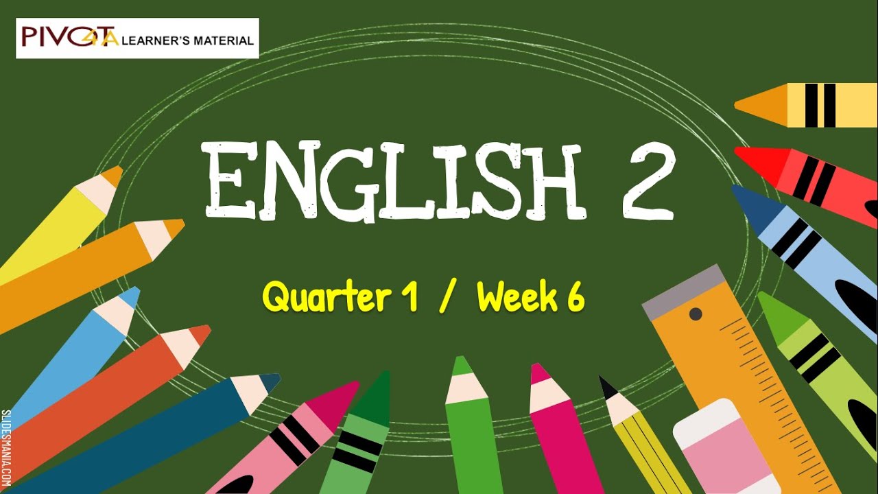 ENGLISH 2 Q1 W6 (IDENTIFYING THE BEGINNING LETTER OF THE NAME OF EACH ...