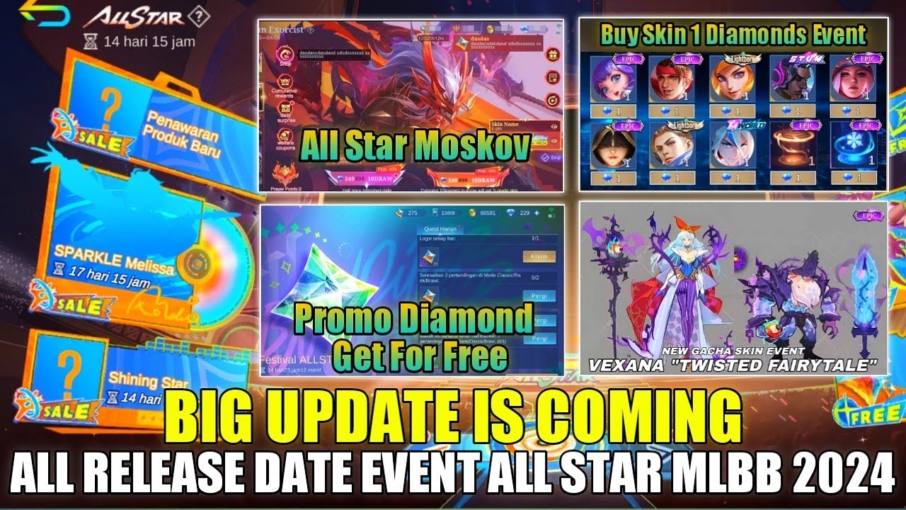 BIG UPDATE IS COMING! NEW EVENT ALL STAR MOBILE LEGENDS 2024 | GET ...