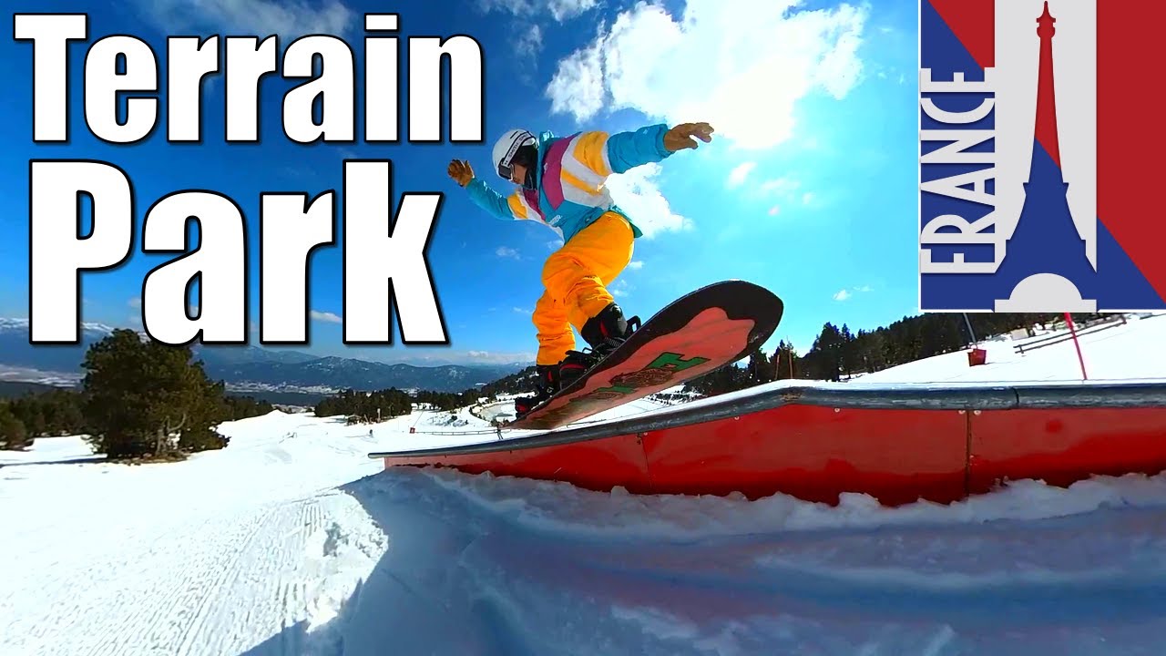 TERRAIN PARK Snowboarding in France 📍 Lake Park - YouTube