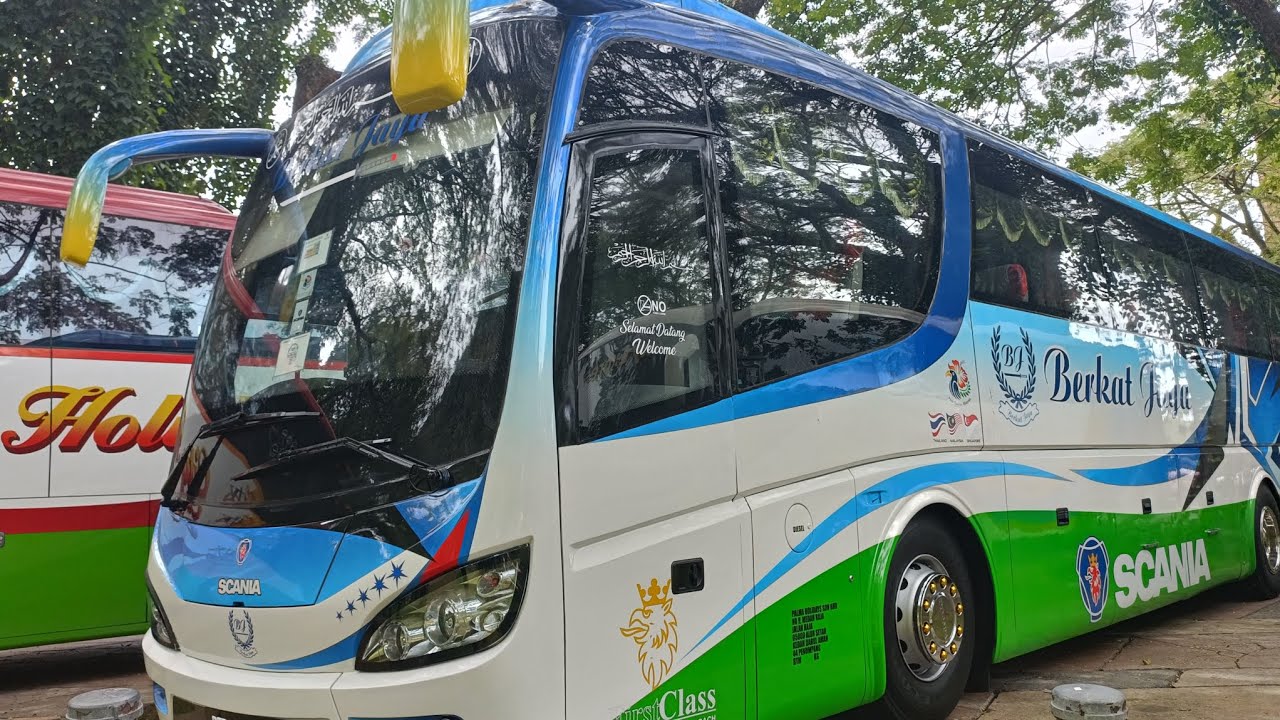 BAS PERSIARAN - BERKAT JAYA #SCANIA #SCOMI #BASUTAGHA - YouTube