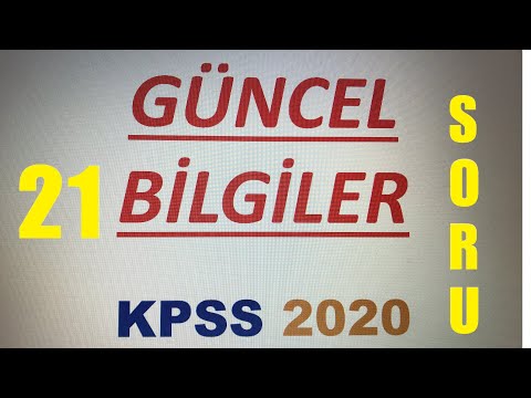 KPSS 2020 | 🎯GÜNCEL BİLGİLER(part-1)🥁ÇIKMASI MUHTEMEL 21 SORU |⁉️