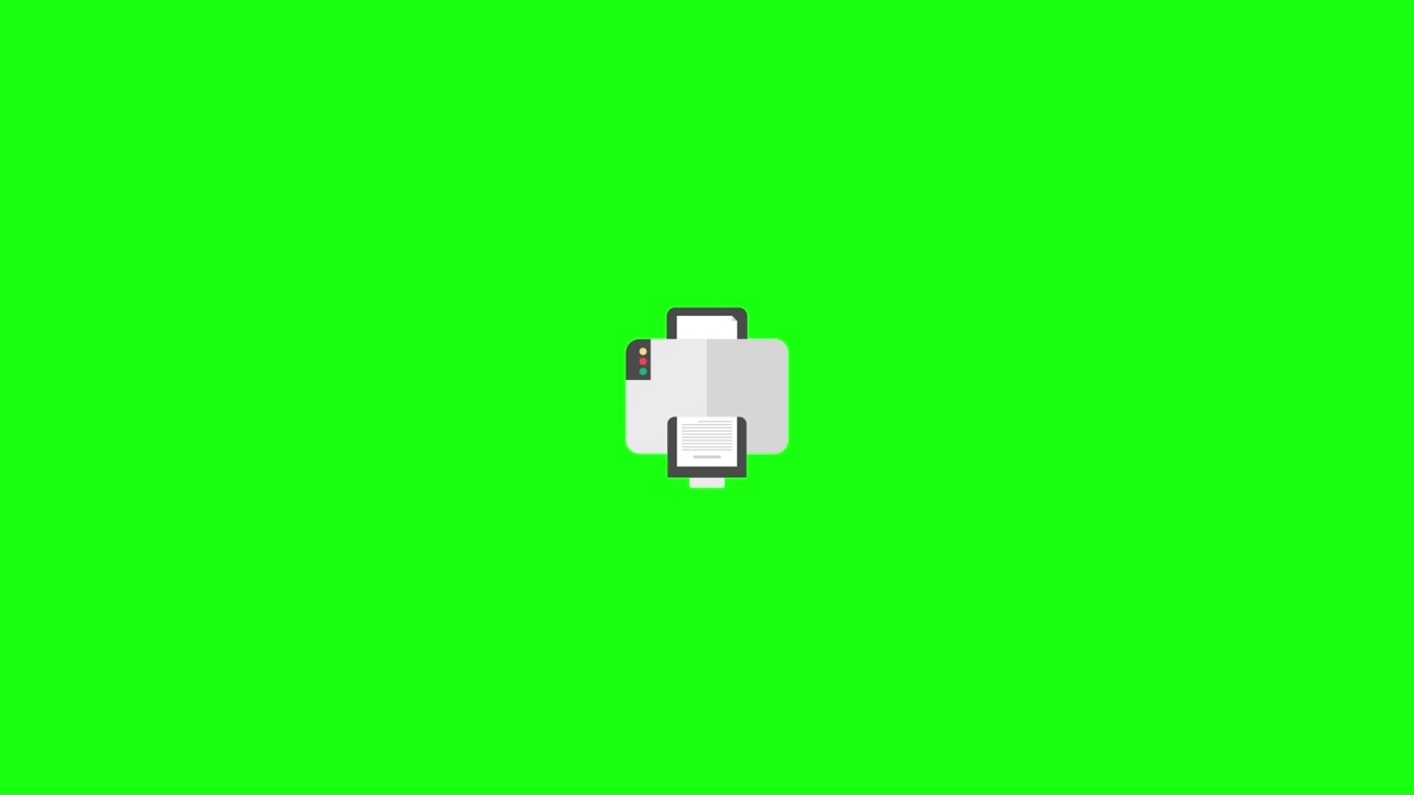 Printer - Green Screen - Icon - YouTube