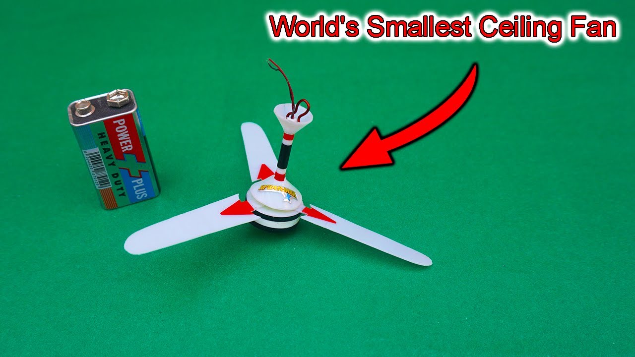 World's Smallest Ceiling Fan Making At Home | How To Make A Ceiling Fan ...