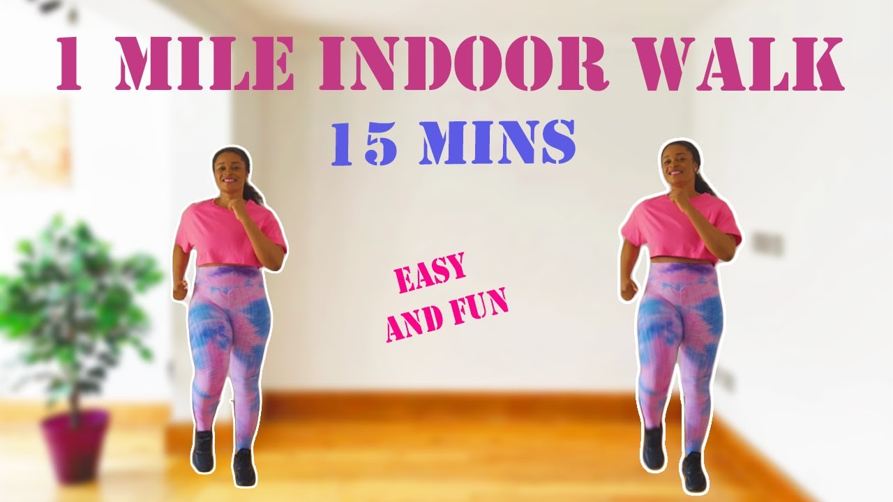 FAST 1 MILE WALK AT HOME (Happy Mood Boost) || Easy and Fun Workout ...