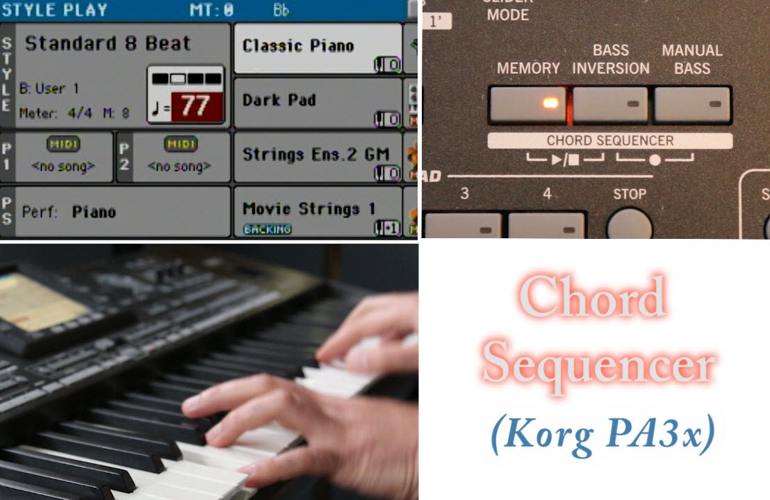 Korg PA3x- How to use the Chord Sequencer-Style Mode - YouTube