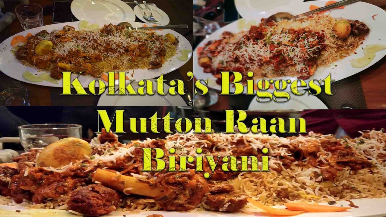 Expensive Mutton Raan Biriyani at Kareem's Park Street - YouTube