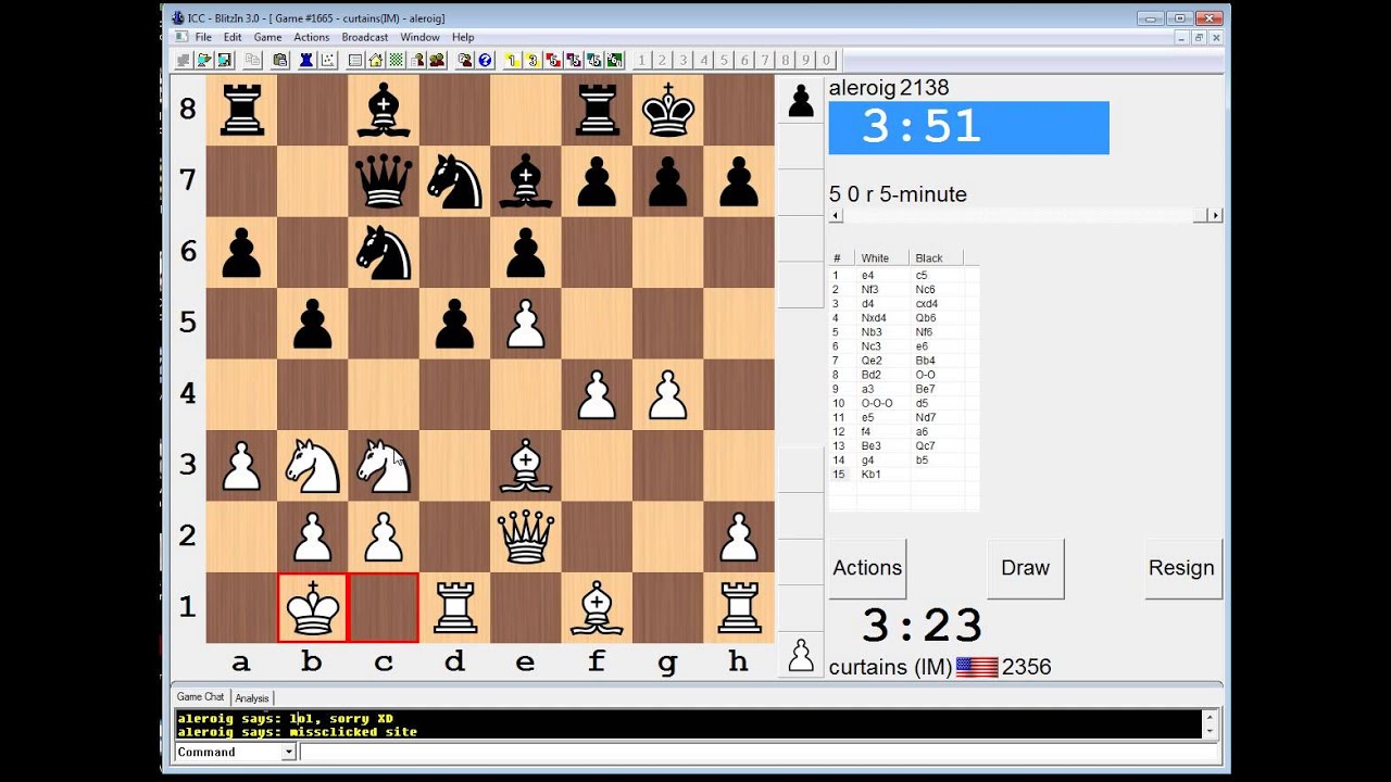 5 minute chess #96: IM Greg Shahade vs aleroig: Grivas Sicilian - YouTube