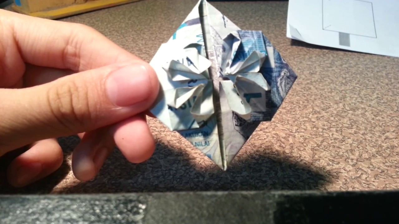 Origami Heart Tutorial - how to - From Malaysia Ringgit - YouTube