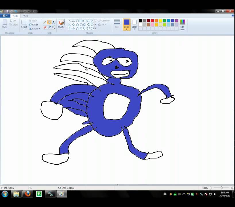 HOW 2 DREW SANIC HEGEHOG - YouTube