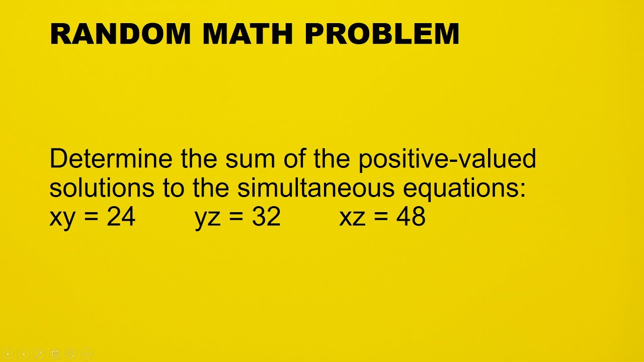 Random Math Problem #4 - YouTube