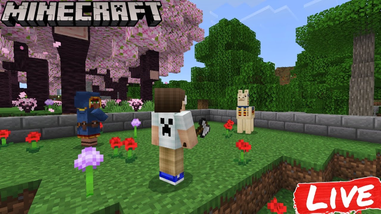 BUILDING A CUSTOM FOREST IN MINECRAFT SURVIVAL | MINECRAFT LIVE - YouTube