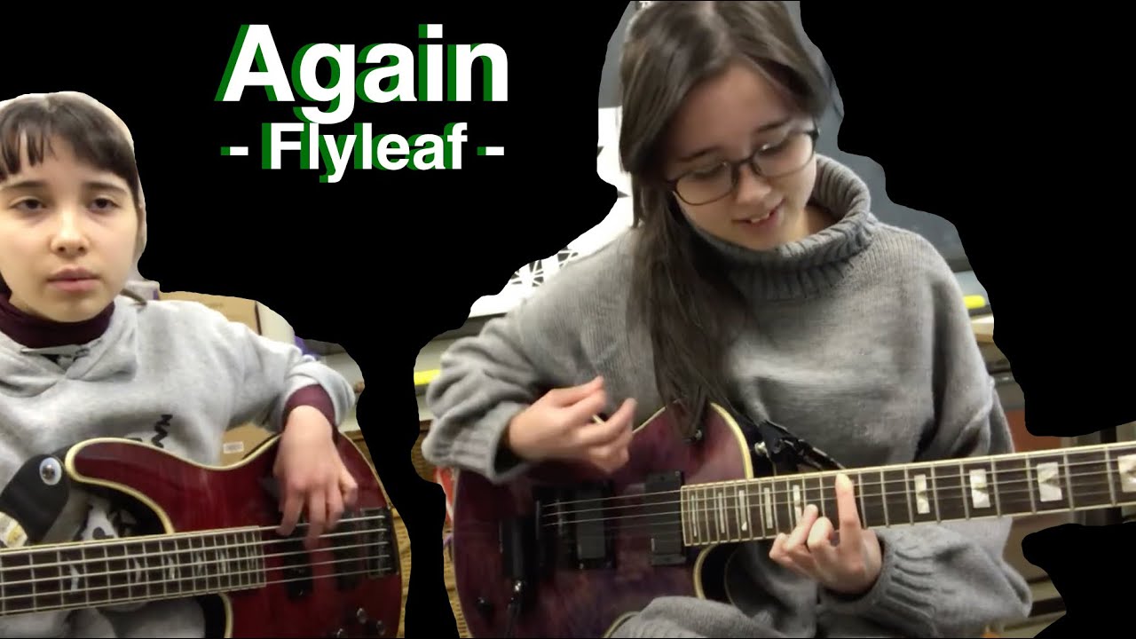 Flyleaf - Again - guitar + bass Cover #フライリーフ - YouTube