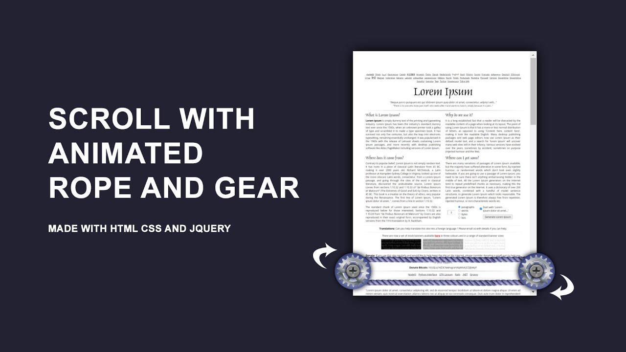 Scroll based Rope and Gear - Rotate gear and slide rope on scroll - YouTube
