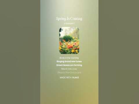 Spring Is Coming - YouTube