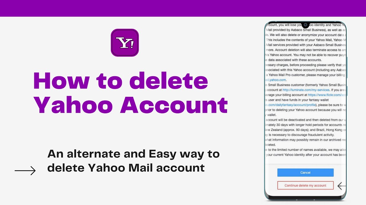 how to delete a Yahoo Account 2021 | Easy Way to Close Yahoo Account ...