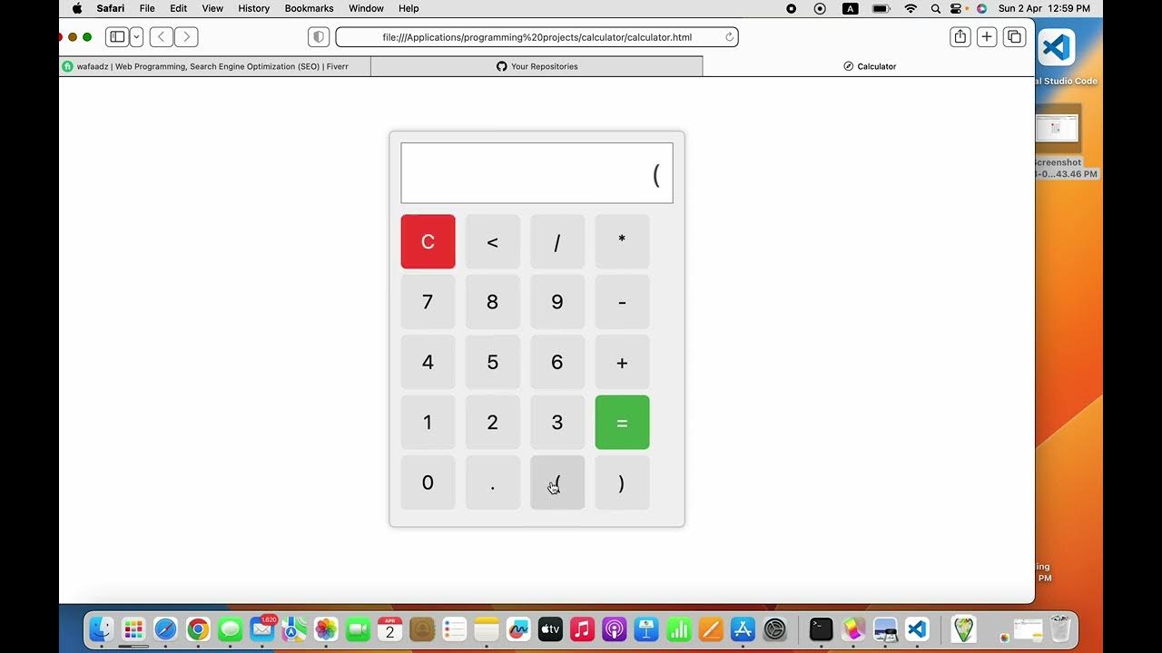 Calculator Program Using Html, Css, And Js - Youtube