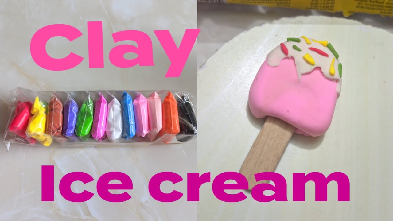 DIY clay ice cream😱||How to make an ice cream with clay😄|Clay ice cream ...