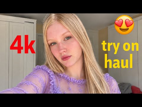 4K Lingerie Try On Haul See Everything Sheer Transparent Micro Bikini & See-through Dresses 