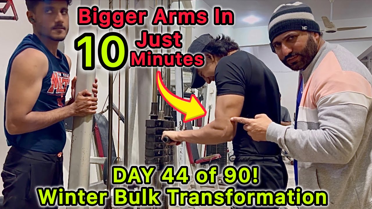 Winter Bulk Day 44 - Arms Day Of Natural Bodybuilding 90 Day Bulk ...