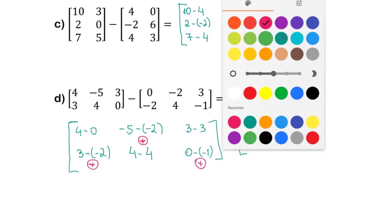 MATRIZES - SOMA E SUBTRAÇÃO DE MATRIZES - YouTube