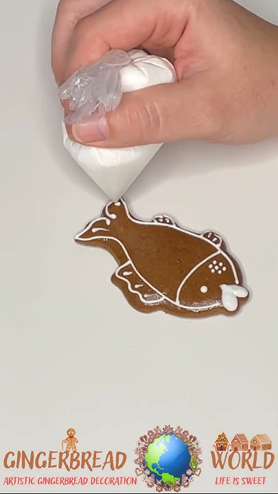 Gingerbread FISH cookie🐠 royal icing gingerbread cookies decorating ...