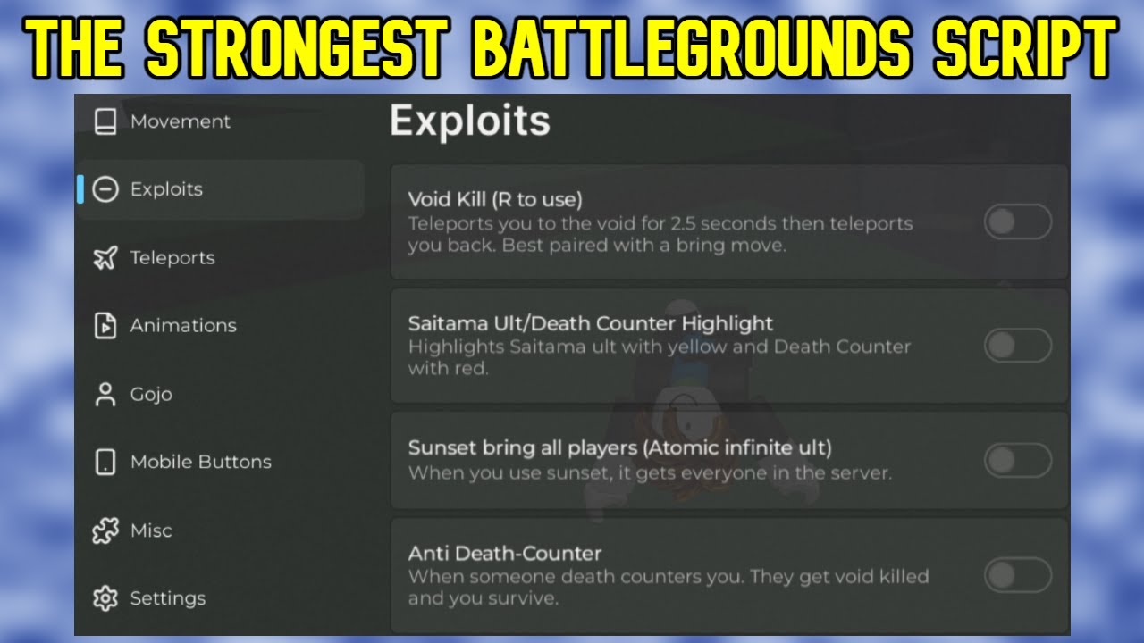 The Strongest Battlegrounds Script | Roblox Script | Not Patched | No ...