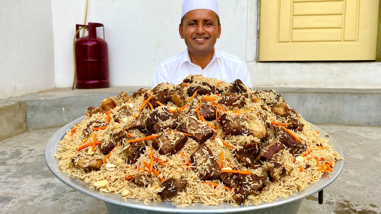 AFGHANI PULAO RECIPE | Original 30 KG Kabuli Pulao Recipe | Mubashir ...