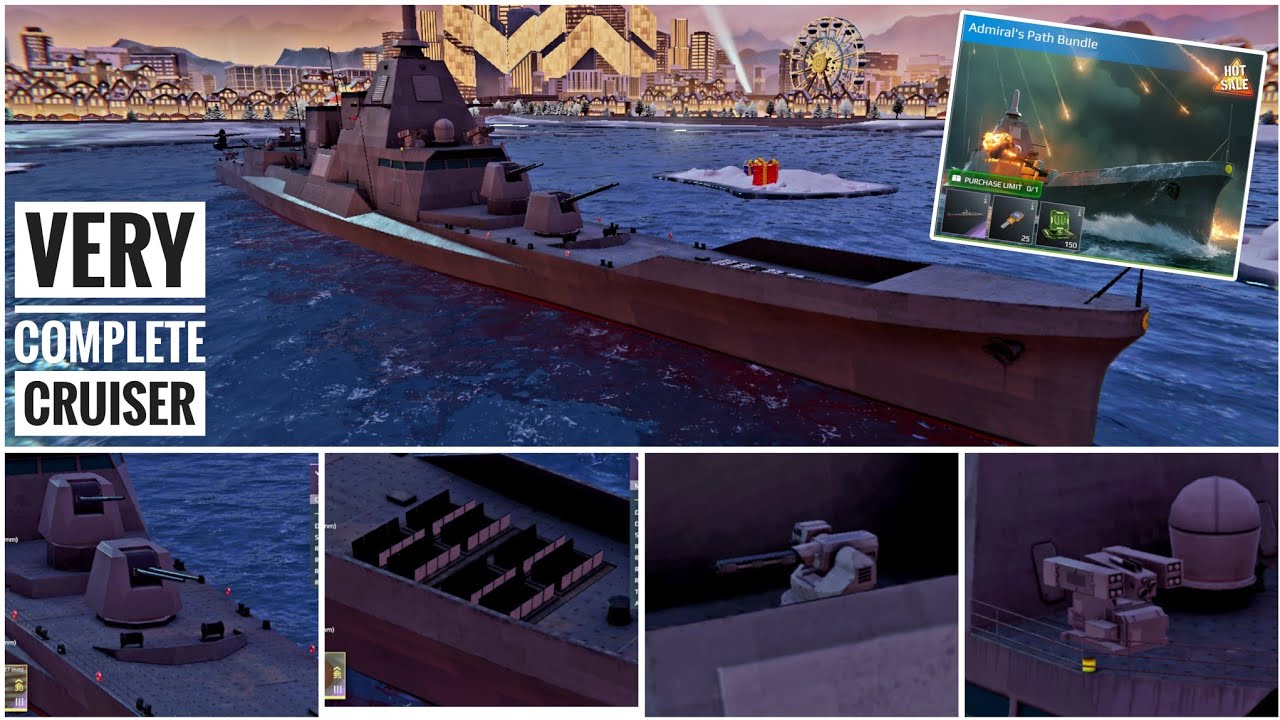 Modern Warships Admiral Path Bundle JS Amagi gameplay & details - YouTube