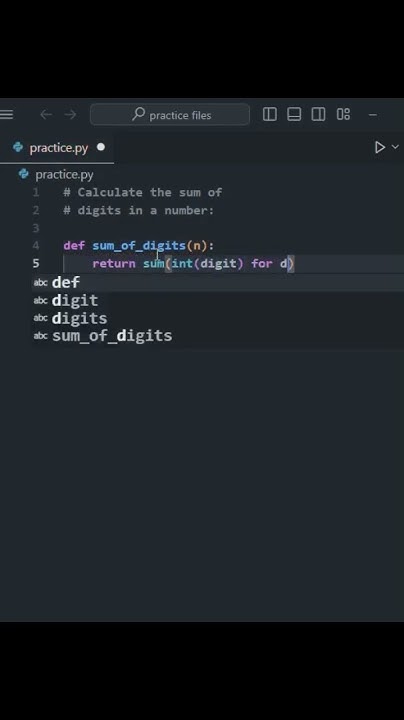 Calculate The Sum Of Digits Python Pythonprogrammingcodinglearnpython Pythonforbeginners